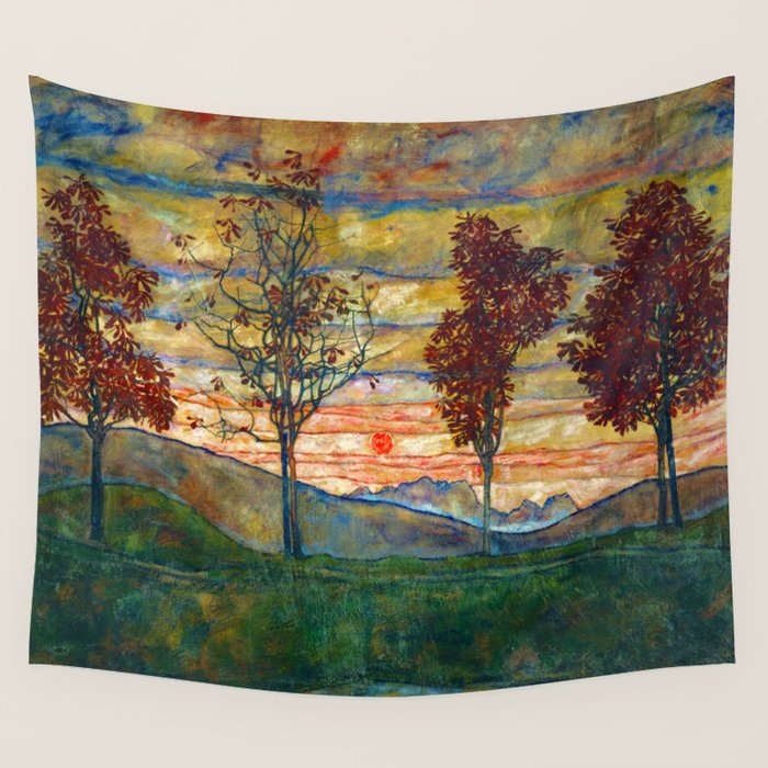 egon schiele four trees