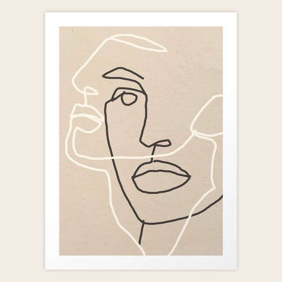Abstract Face 17 Art Print by thindesign | Society6