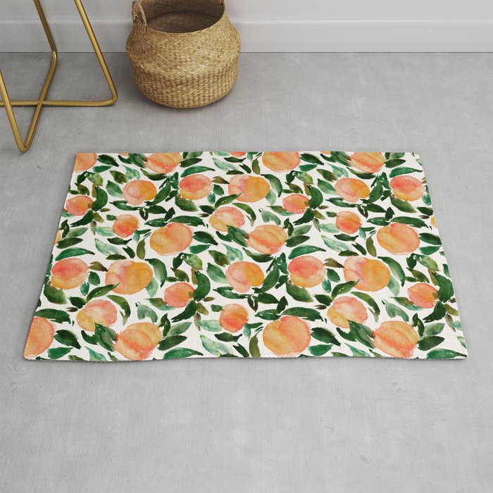 peach pattern rug