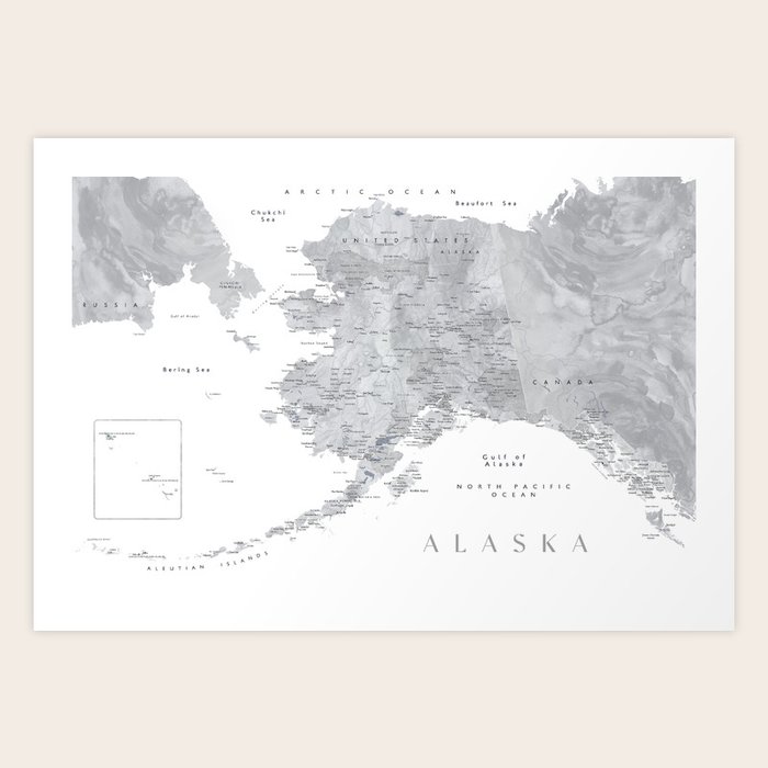 Alaska Map Detailed