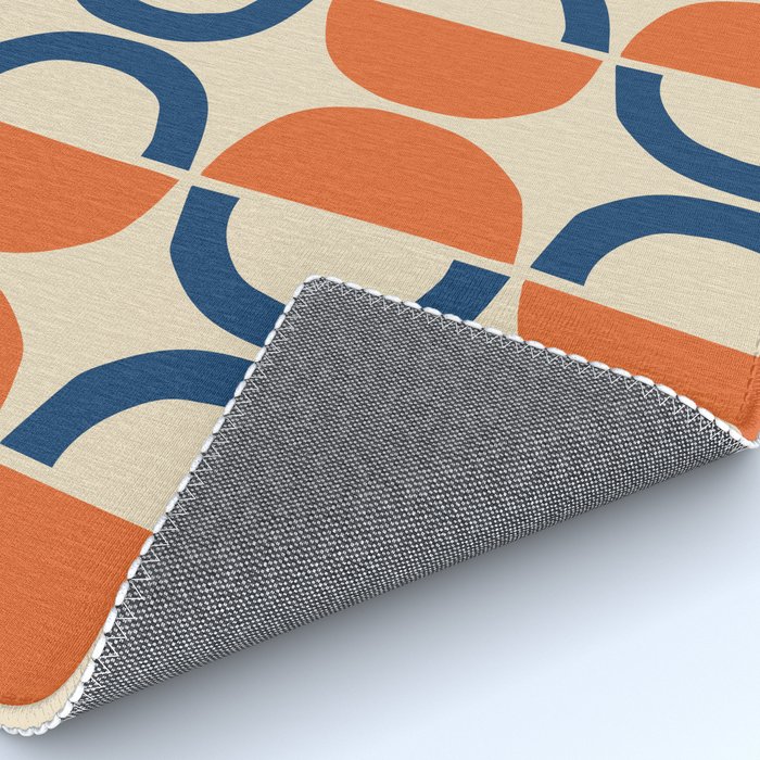 patterned orange rug