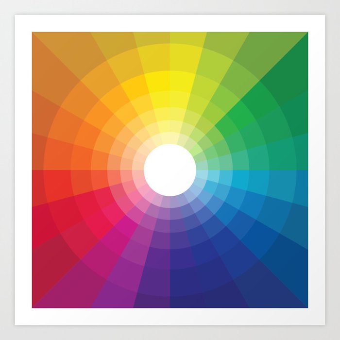 Color Wheel pattern Art Print by the M studio | Society6