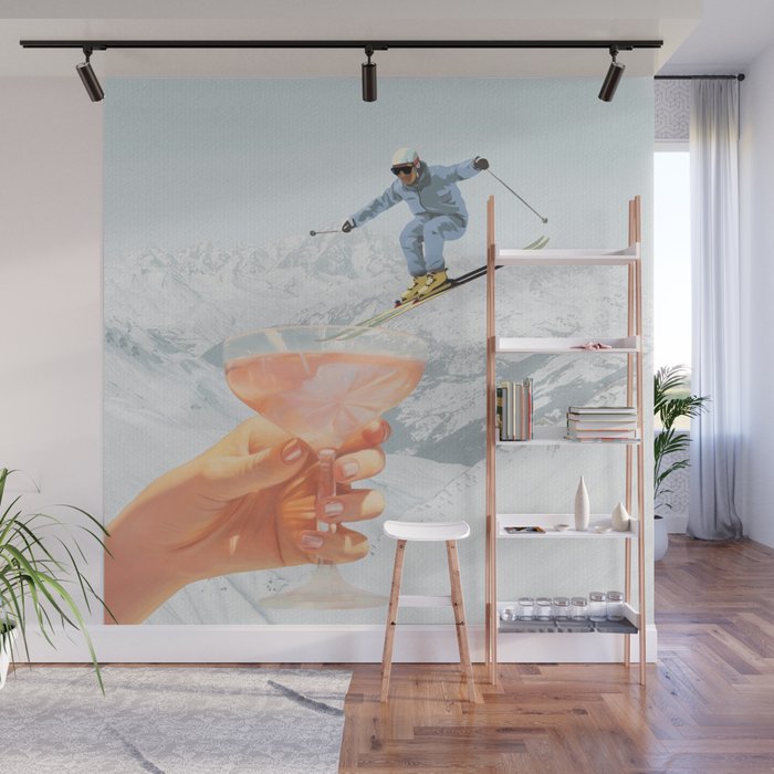 ski mural wallpaper