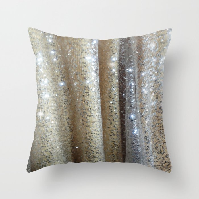 Champagne Glitters Throw Pillow By Erica Theriault Society6