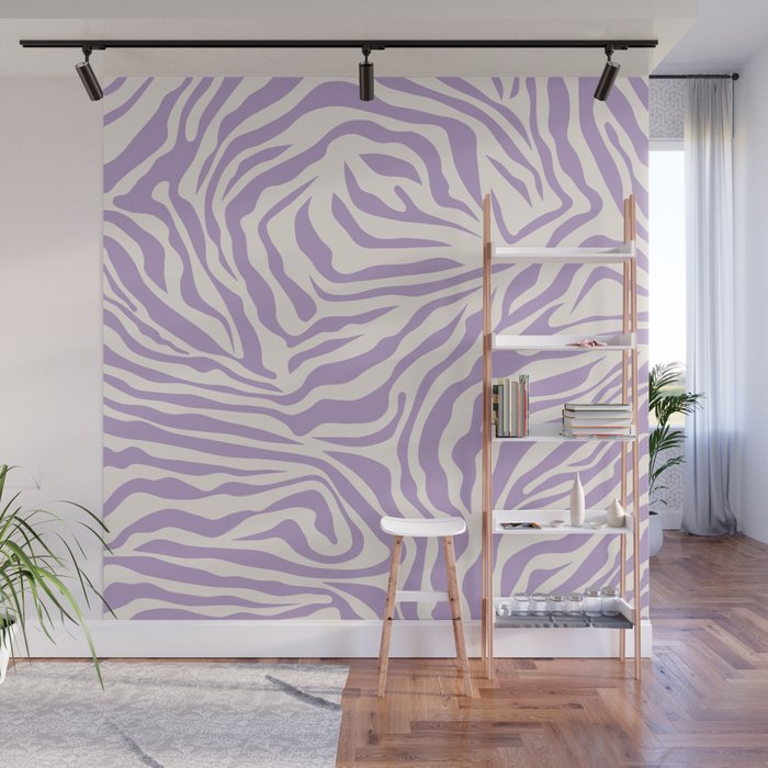 zebra print mural