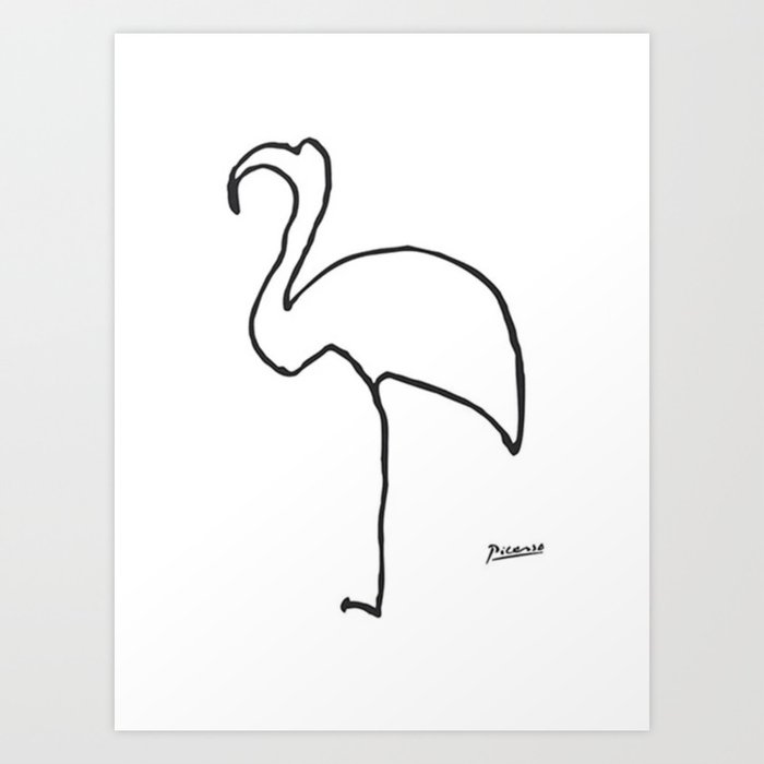 Flamingo Drawing - Pablo Picasso Art Print by Historia Fine Art Gallery ...