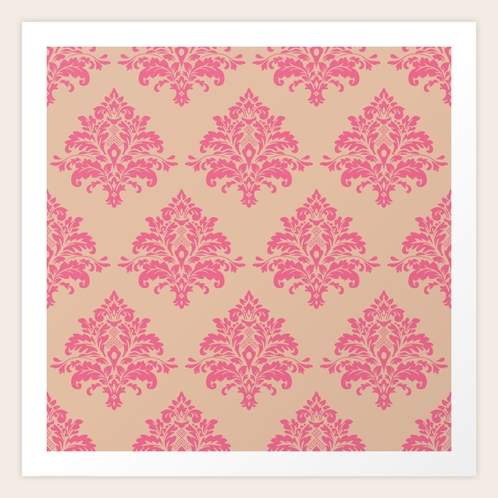 pink damask background