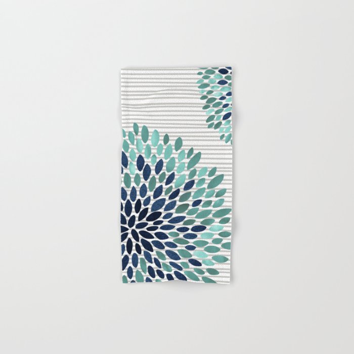 aqua patterned bath towels