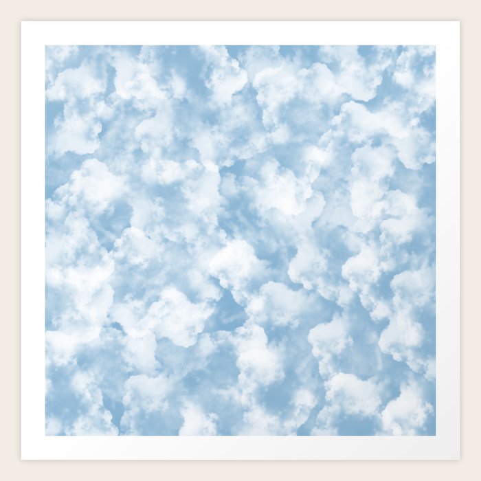 Clouds Pattern Art Print by tartagain | Society6