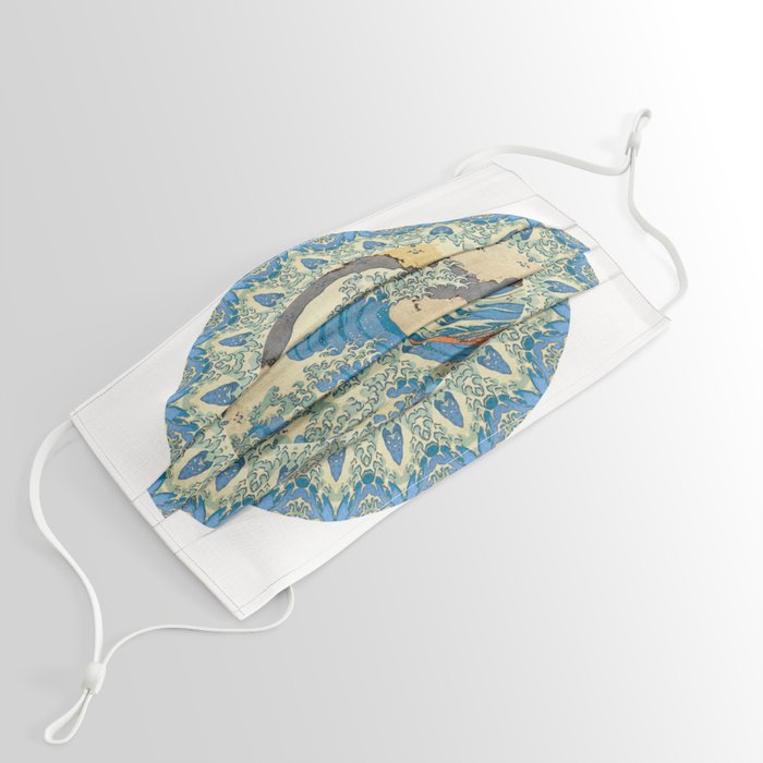 Great Wave Off Kanagawa Mount Fuji Eruption-Kaleidoscope Face Mask by ...