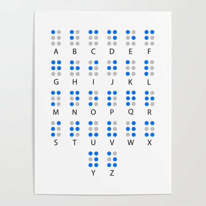 Braille Alphabet Blindness Blind People Poster by schmidde | Society6