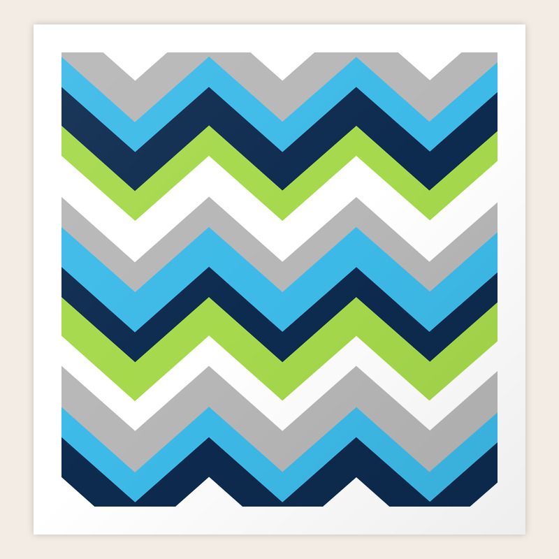 Chevron Pattern Blue And Green