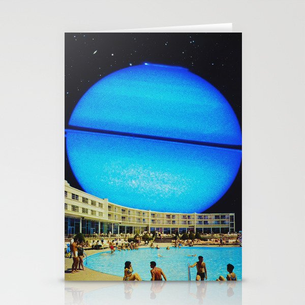 Outer Planets Hotel - Space Collage, Retro Futurism, Sci-Fi Stationery Cards by jessgaspar ...