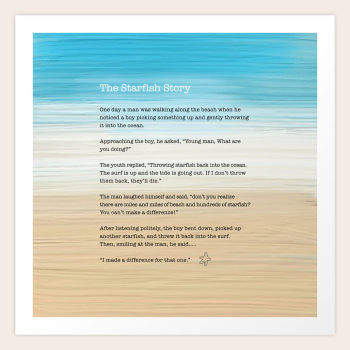 Starfish That Made A Difference One Is For