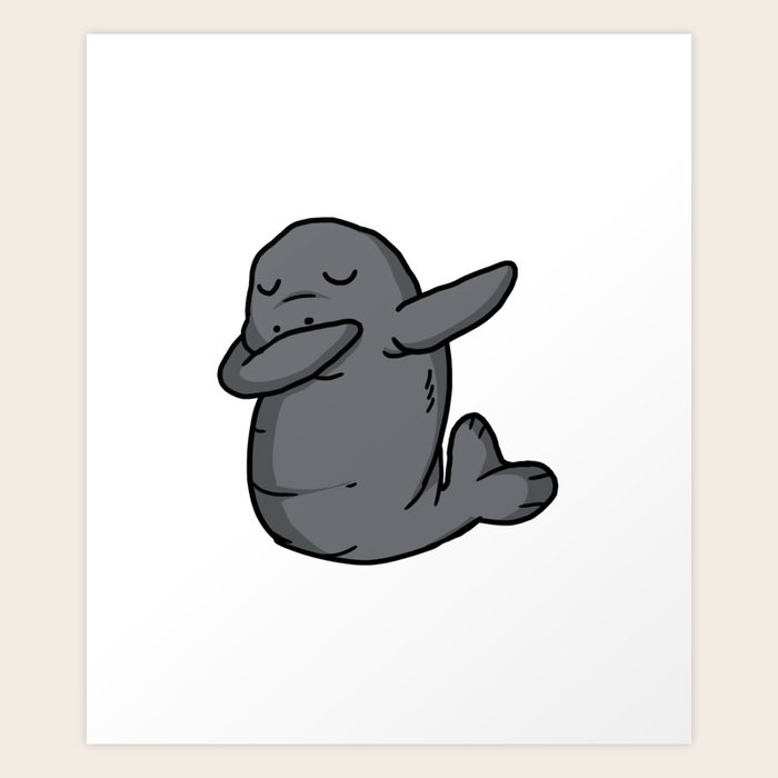 Cute Dugong Drawing