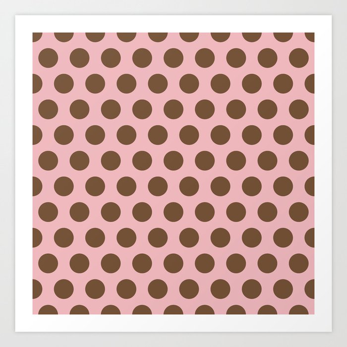 Pink And Brown Polka Dot Background