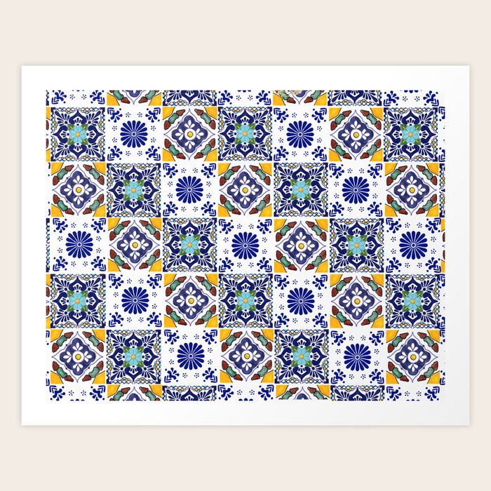 Talavera tile print Art Print by dana rambo | Society6