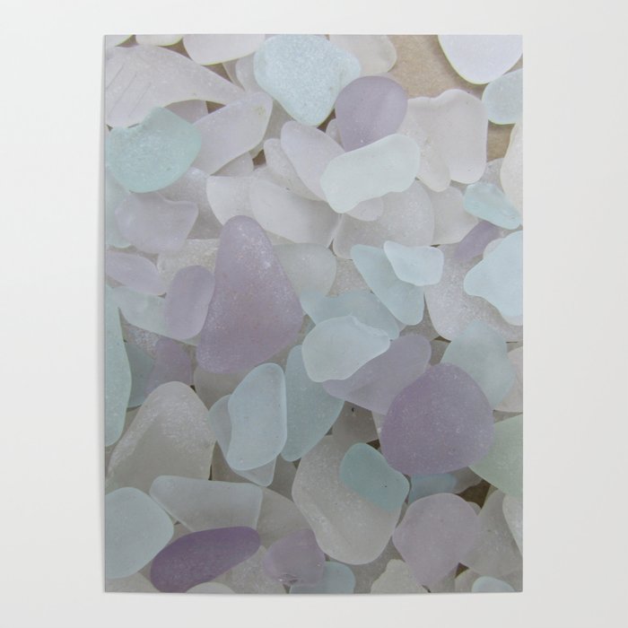 Cotton Candy Sea Glass Poster by Coastal Whims | Society6