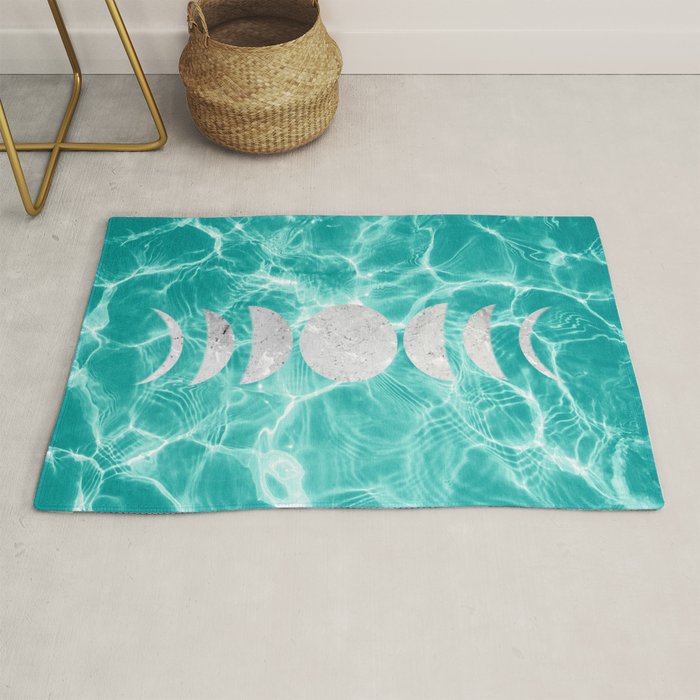 Pool Dream Moon Phases #1 #water #decor #art #society6 Rug by Anita's ...