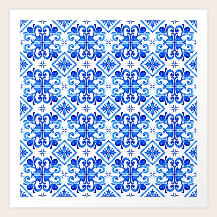 greek blue pattern