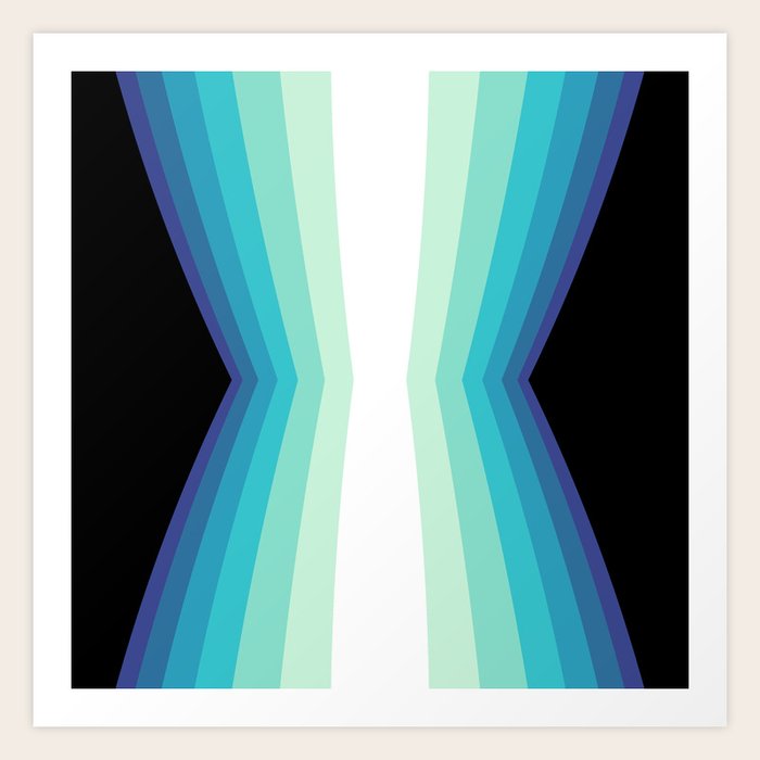 70s 80s Retro Colors Palette Blue 2 Art Print by Bitart | Society6