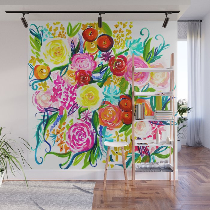 mural flower wall