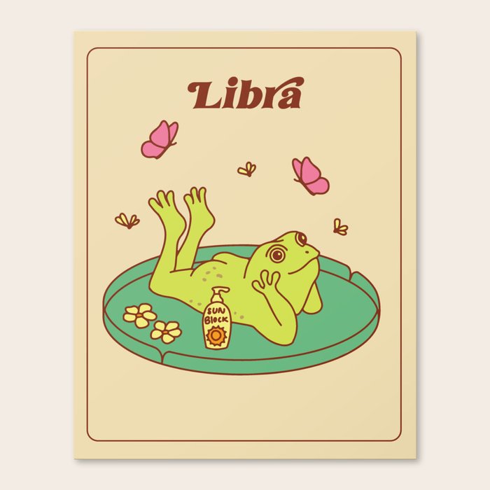 Libra Frog Canvas Print by Kira | Society6