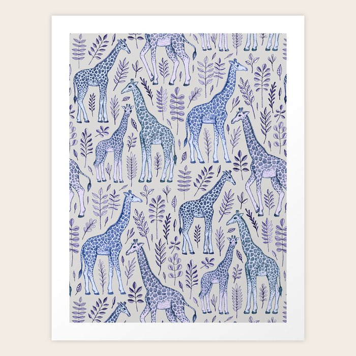 Blue Giraffe Pattern