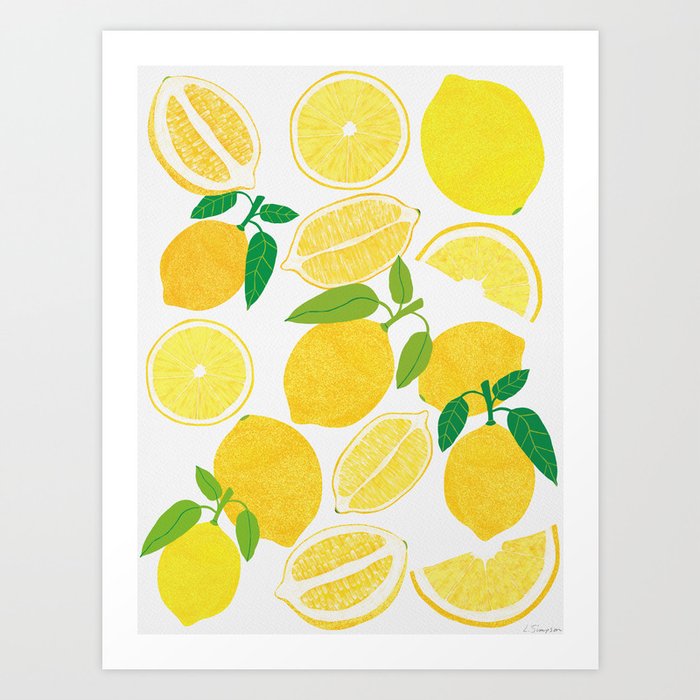 lemon artwork print
