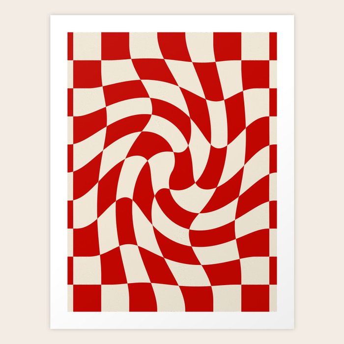 wavy checkered pattern illusion