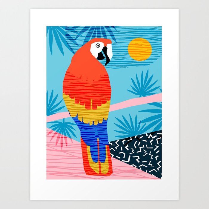 Say What Memphis Throwback Retro Neon Tropical 1980s 80s Style