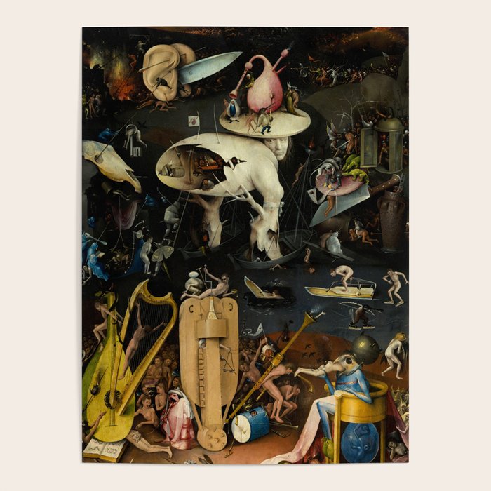 The Garden of Earthly Delights, Right Panel by Hieronymus Bosch Poster by High-Resolution Images ...
