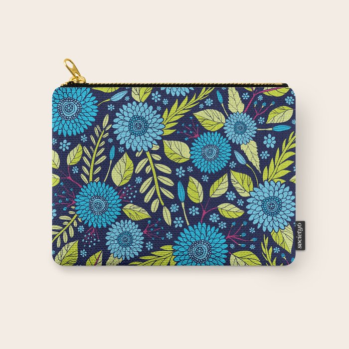 turquoise floral pattern