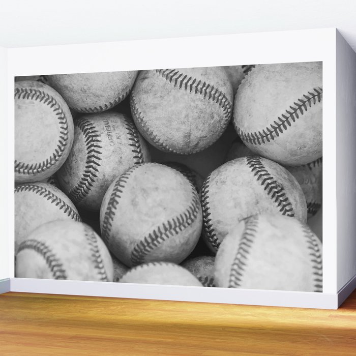 baseball wall mural