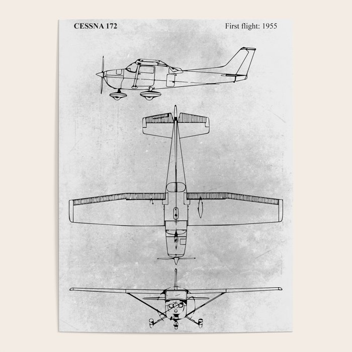 CESSNA 172 Poster by Xavier Vieira | Society6