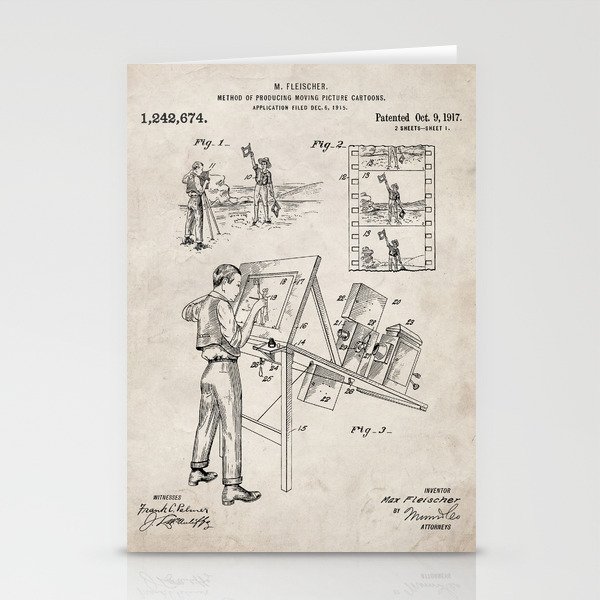 Animation Patent - Cartoonist Home Theater Art - Antique Stationery ...