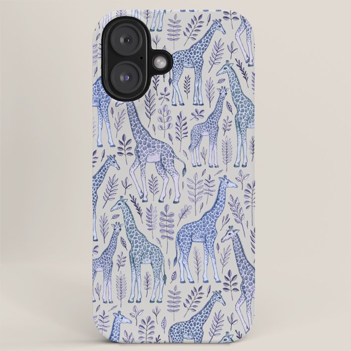 blue giraffe pattern