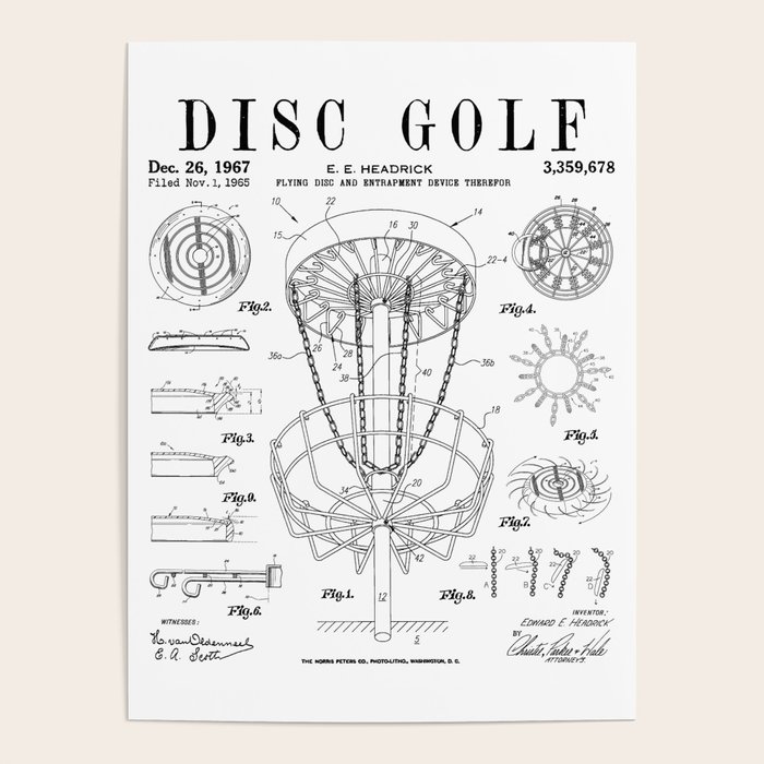 disc golf drawing