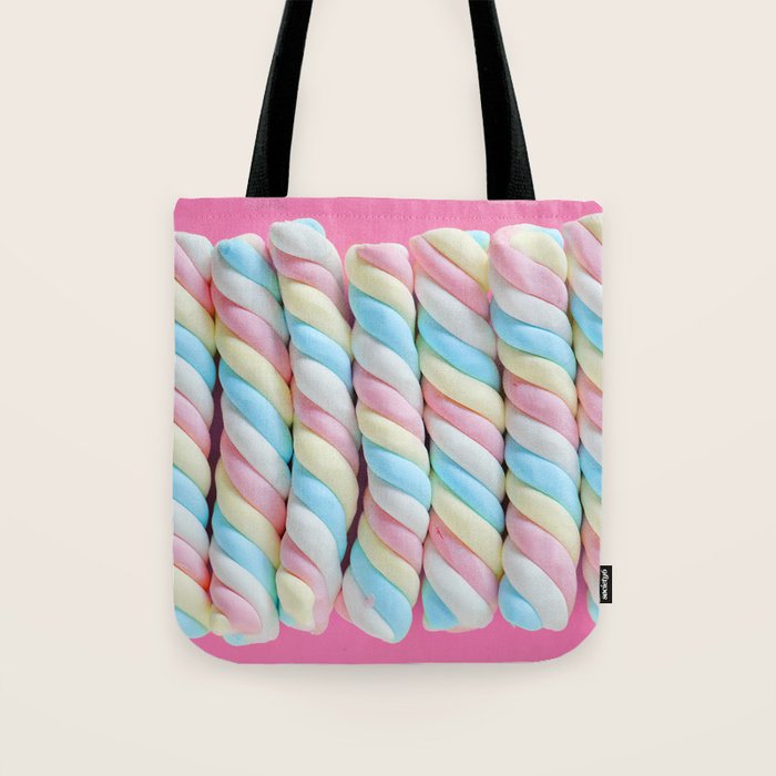 Rainbow Marshmallow Candy Tote Bag by NewburyBoutique | Society6