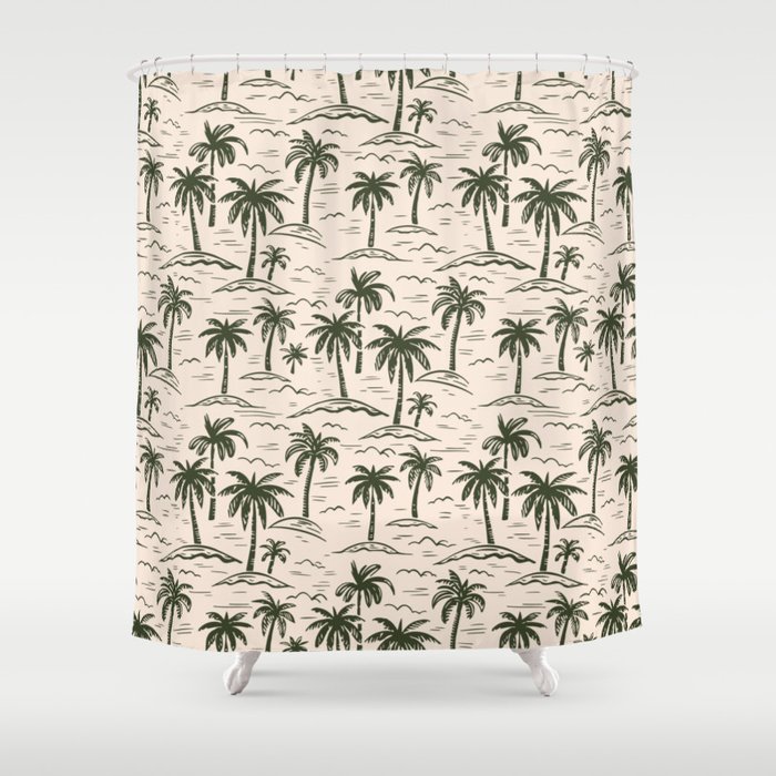 palm tree pattern credenza
