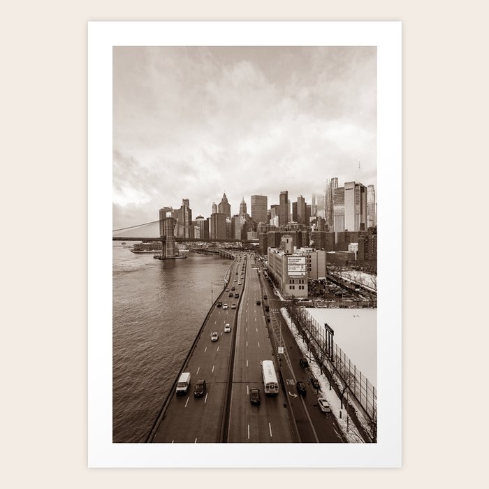 Brooklyn Bridge Sepia