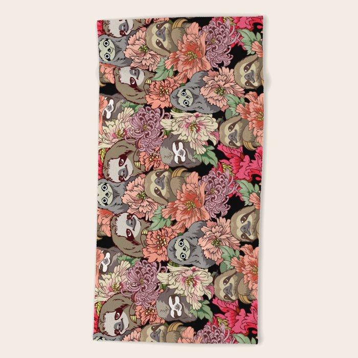 Because Sloths Beach Towel by Huebucket | Society6
