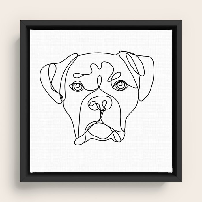 Boxer dog - line art, figure drawing, one line drawing, contour drawing ...