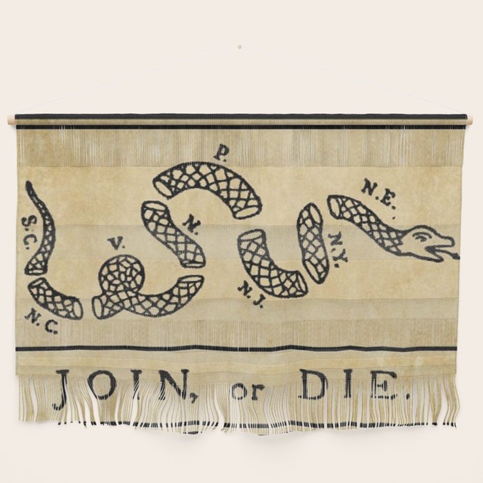 1776 "Join, or Die" Revolutionary War flag with 13 colonies, snake & no ...