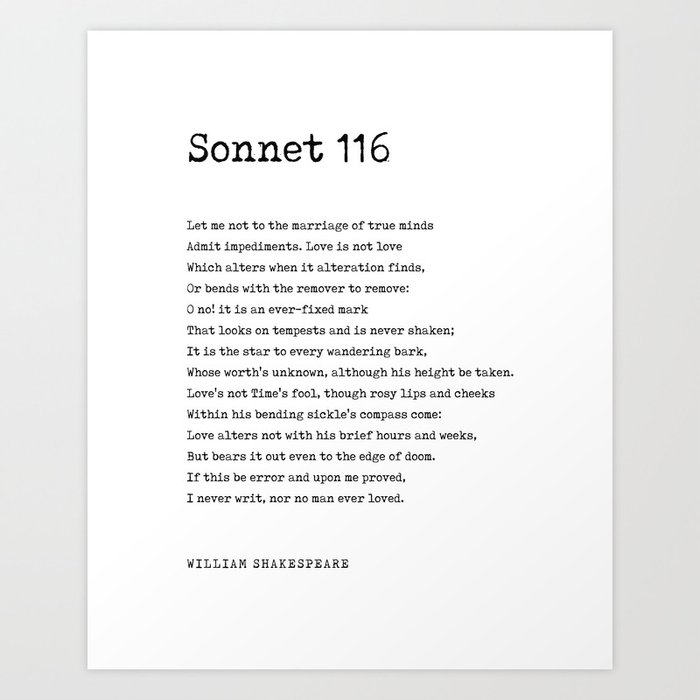 William Shakespeare Sonnet 116