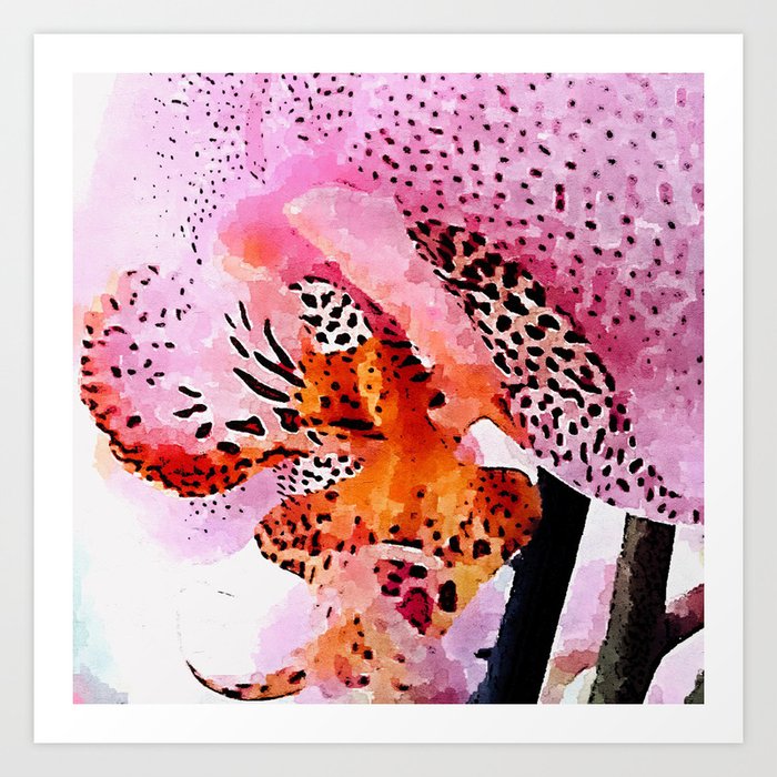 Abstract Orchid Painting