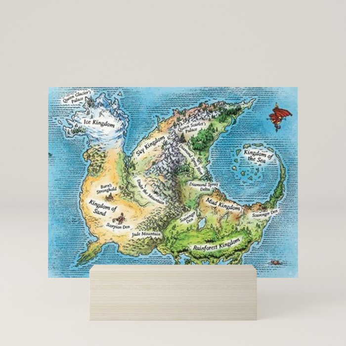 Wings Of Fire Maps 01 Mini Art Print by Bananaboth | Society6