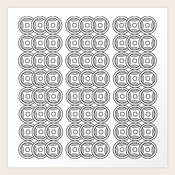 Chinese Money Coloring Page