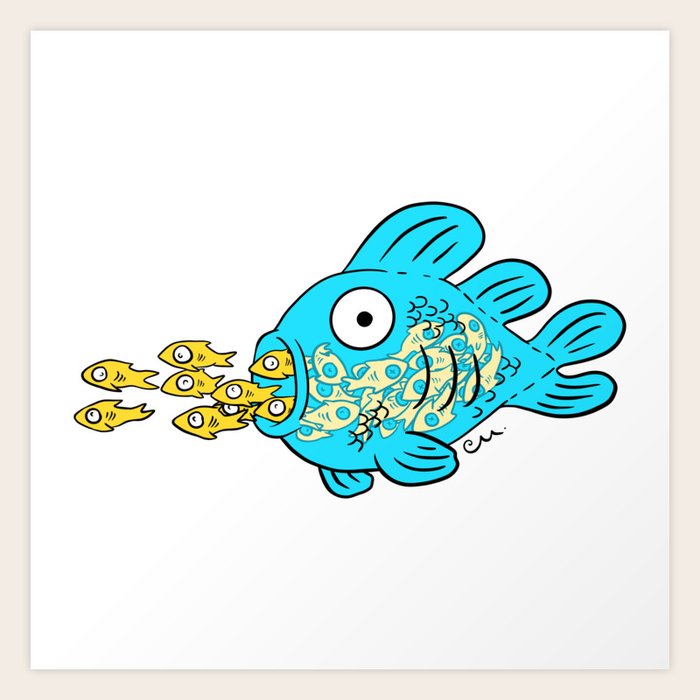 Fish Eating Fish Drawing