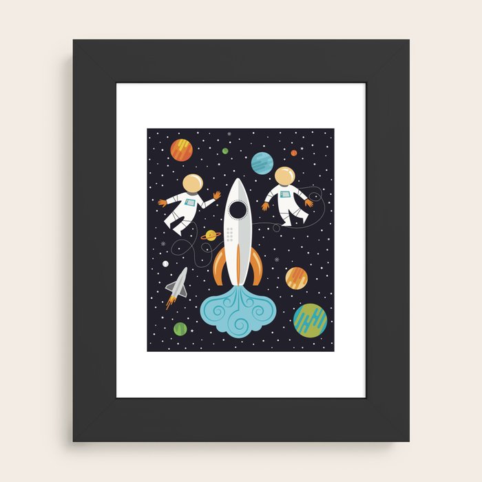 framed space poster